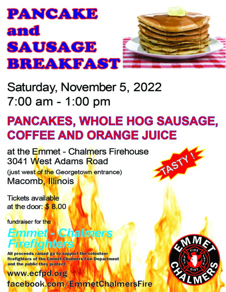 Pancake and Sausage Breakfast announced | Emmet-Chalmers Fire ...